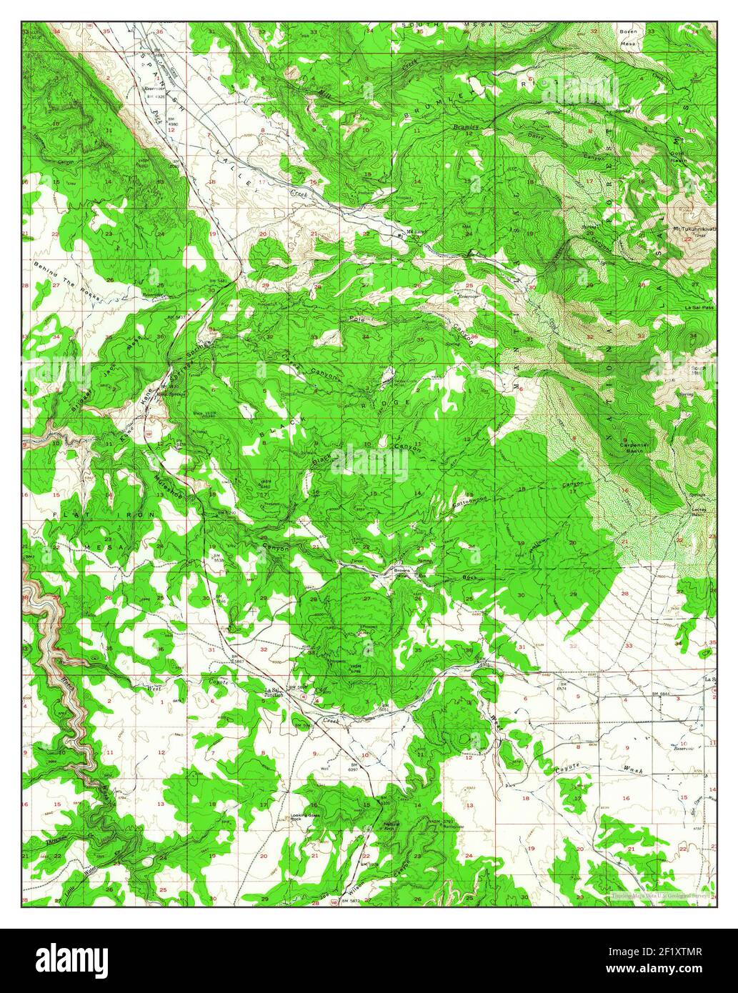 Map Of La Sal Utah Cut Out Stock Images And Pictures Alamy