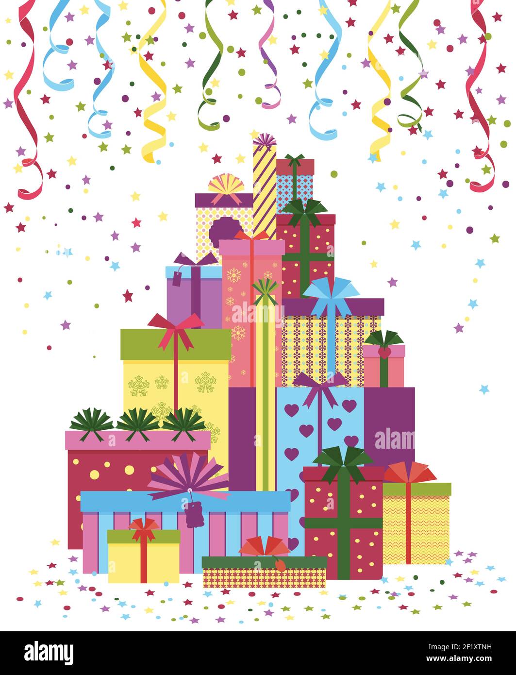 Mound of presents Stock Vector Images - Alamy