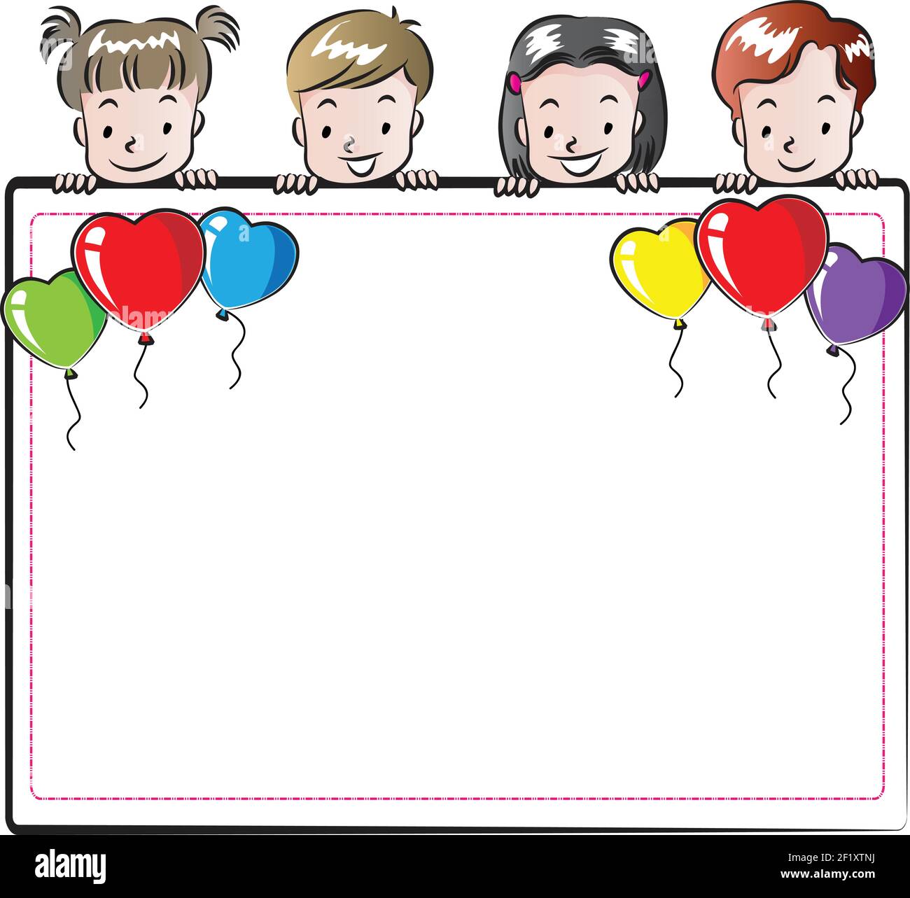 vector cartoon card border frame background Stock Vector Image & Art ...