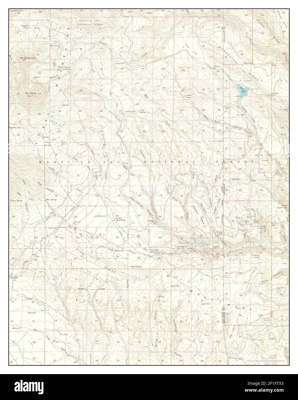 Map of la sal utah hi-res stock photography and images - Alamy