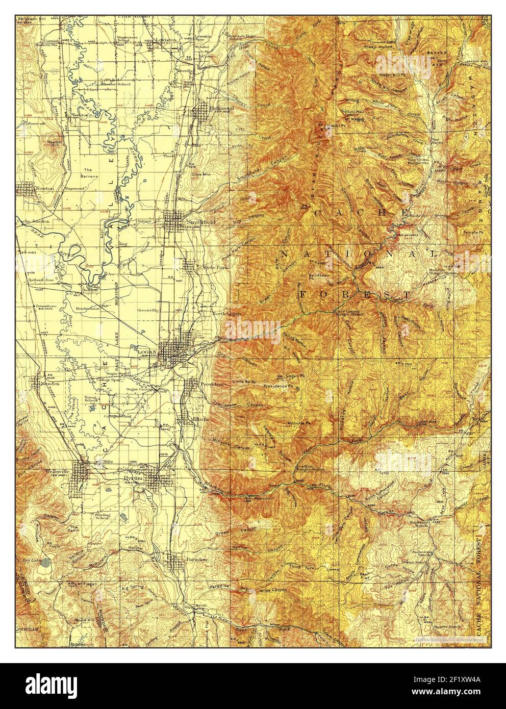 Map of logan utah Cut Out Stock Images & Pictures - Alamy