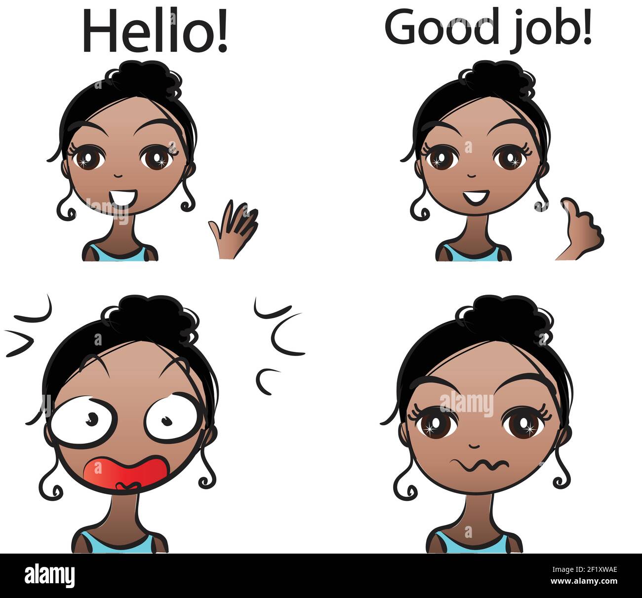 Vector cartoon emoji set Stock Vector Image & Art - Alamy