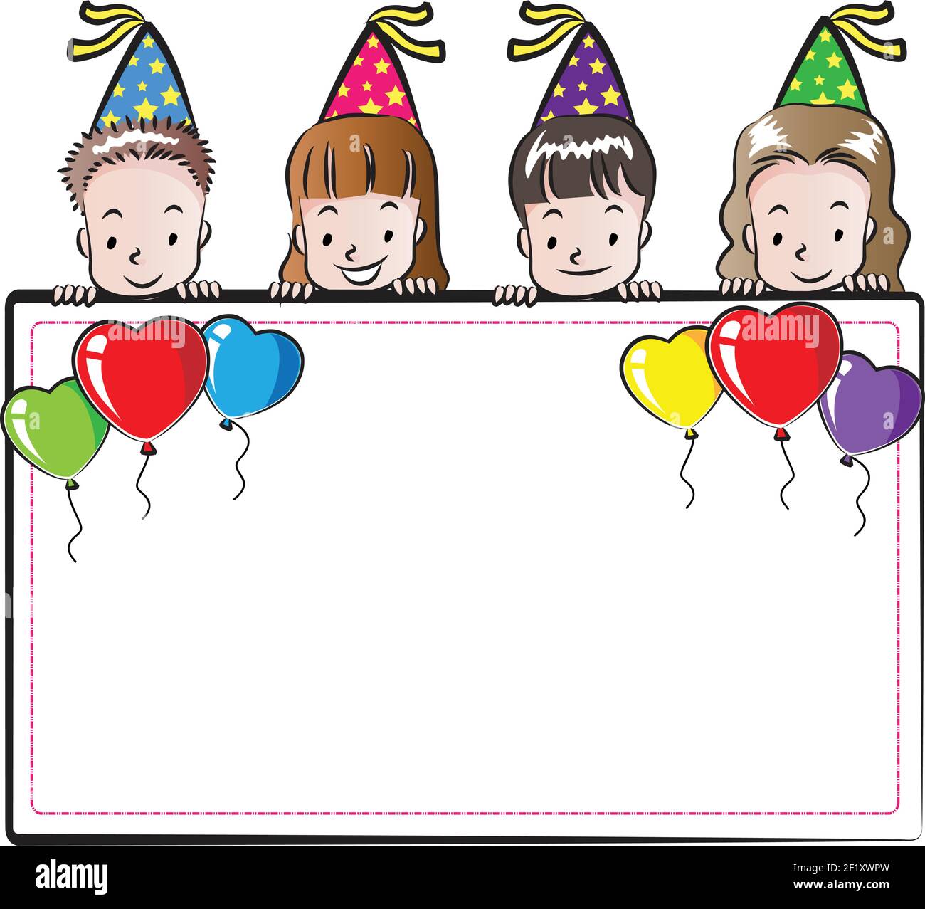 vector cartoon card border frame background Stock Vector Image & Art ...