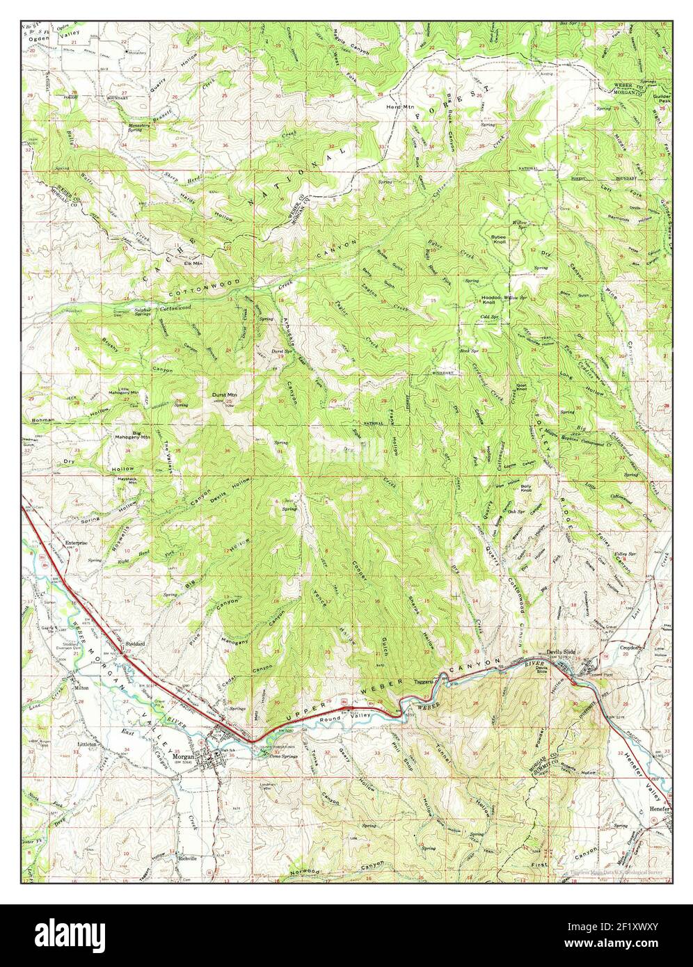 Morgan utah map hi-res stock photography and images - Alamy