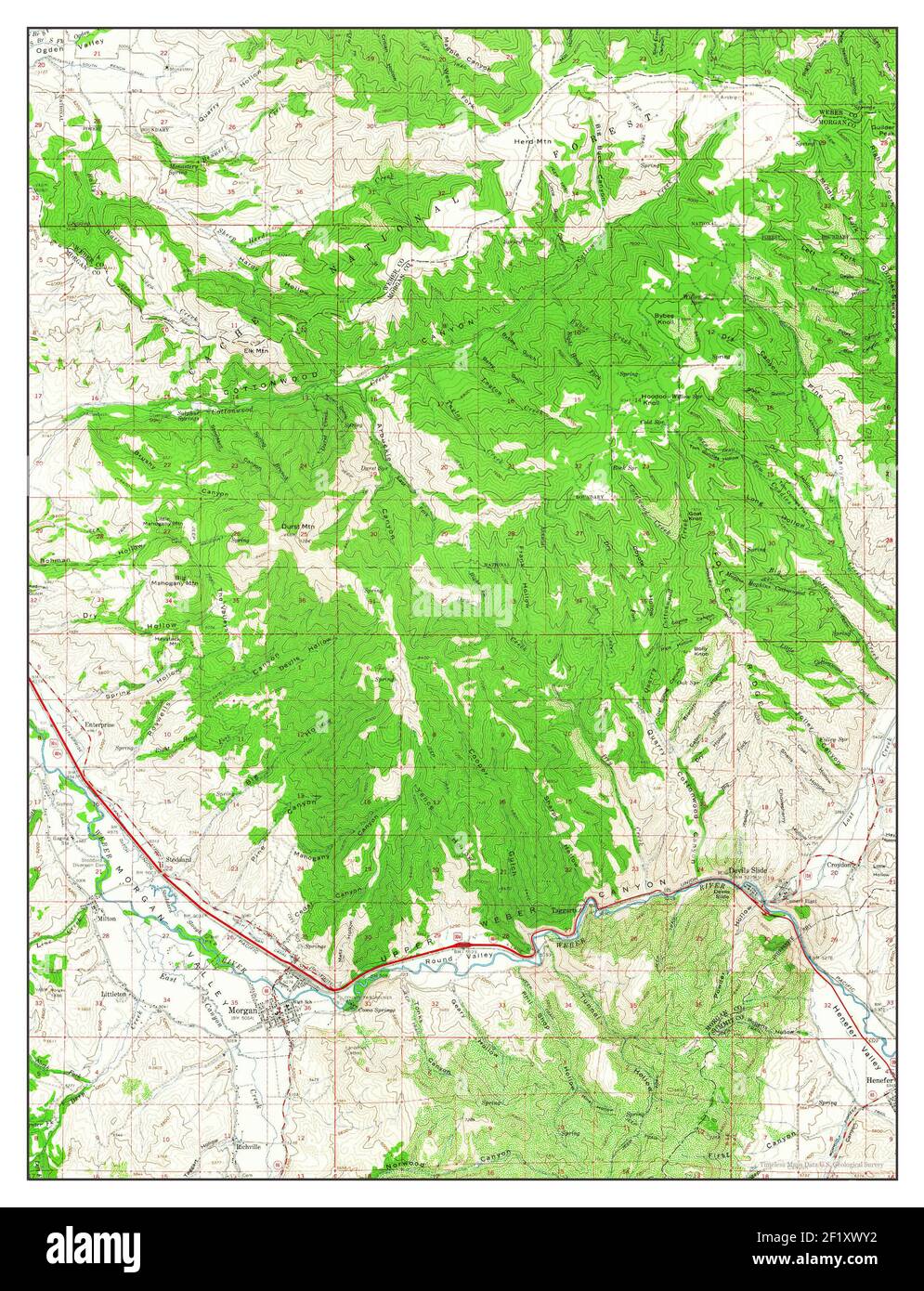 Morgan utah map hi-res stock photography and images - Alamy