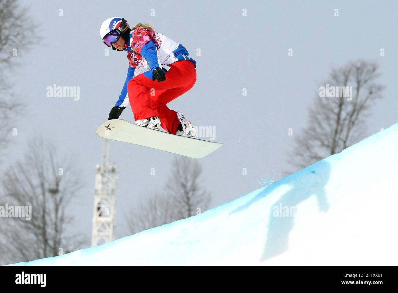 Deborah Antonioz from France during the women's Snowboard Cross of the ...