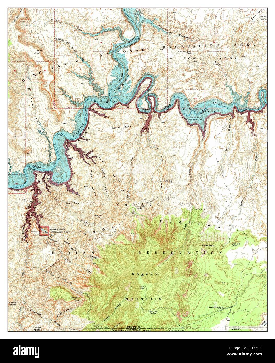 Navajo county map hi-res stock photography and images - Alamy