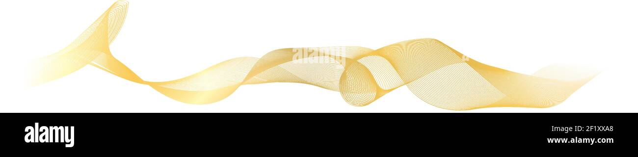 Vector gold line wave hi-res stock photography and images - Alamy