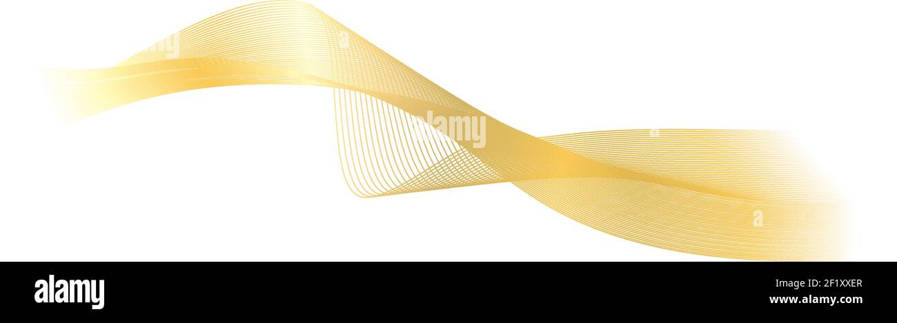 Vector line gold wave Stock Vector Images - Alamy