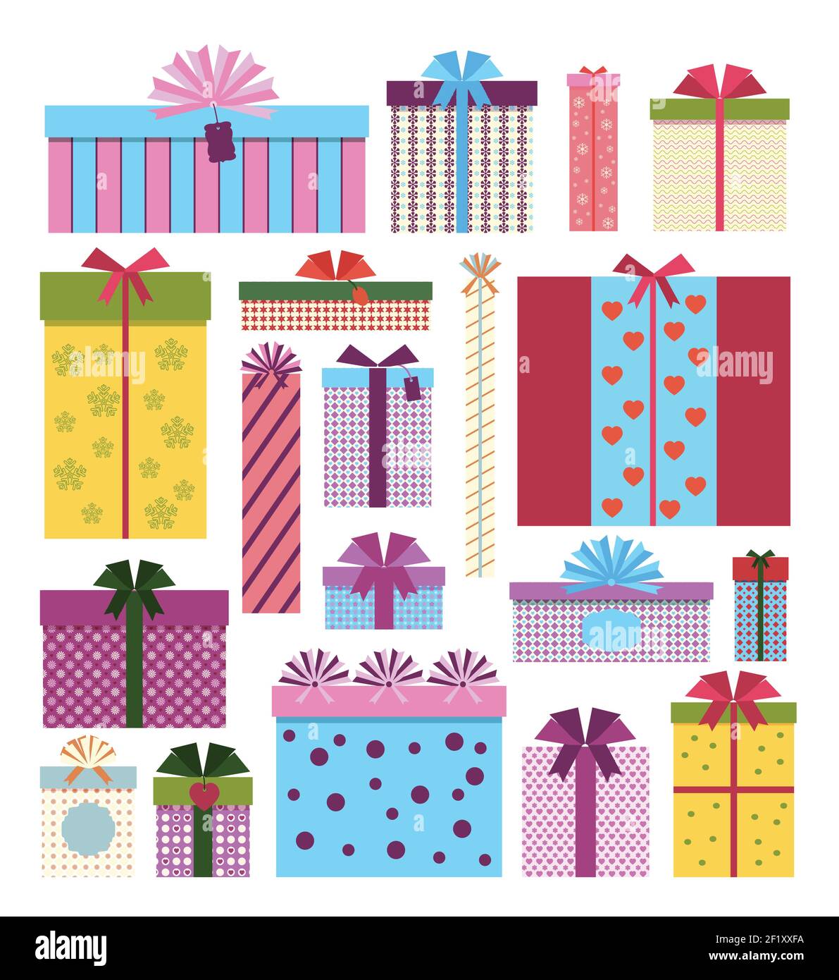 vector gift boxes icons isolated on white background Stock Vector Image ...