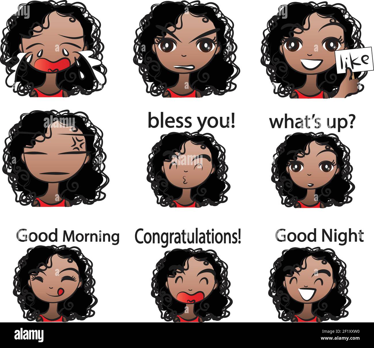 Vector cartoon emoji set Stock Vector Image & Art - Alamy