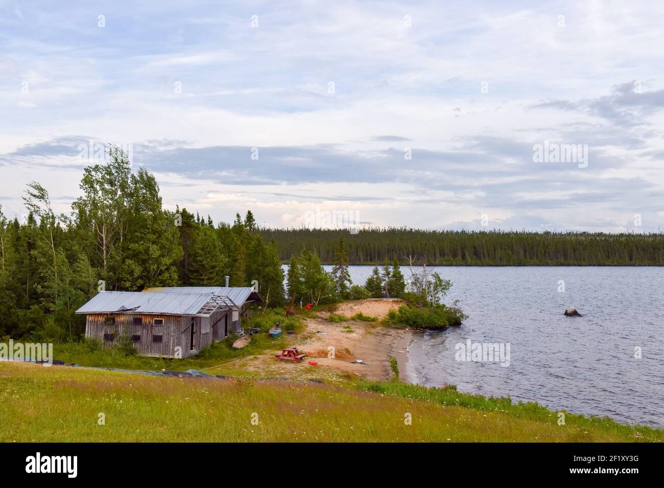 Lake Mistassini, largest lake in Quebec , Canada Stock Photo - Alamy