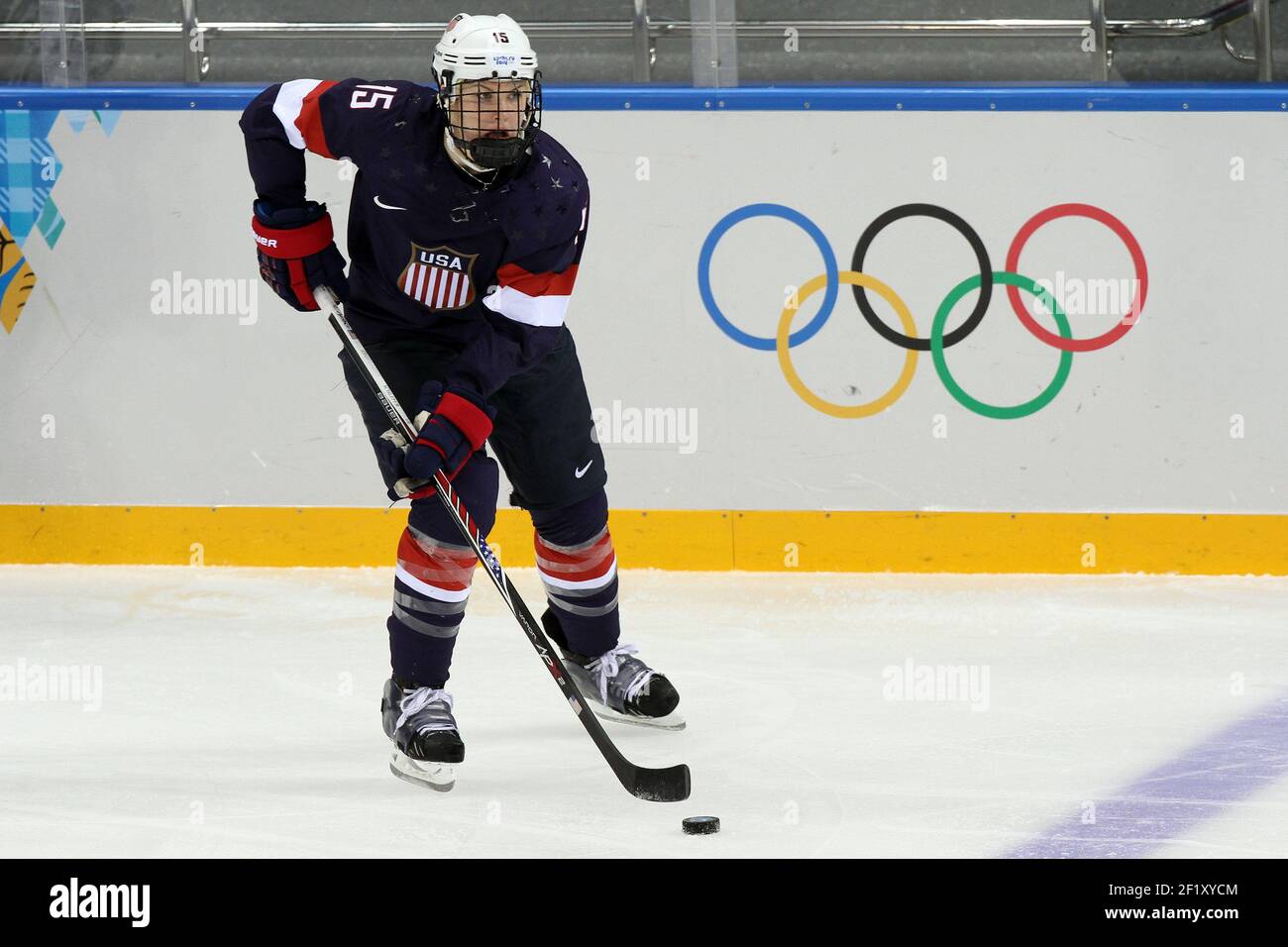 Anne Schleper from USA during the women semi final Ice Hockey, Sweden v ...