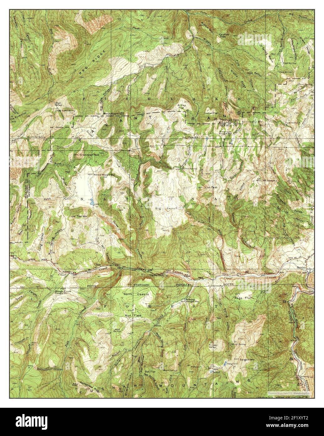 Sevier, Utah, map 1935, 1:62500, United States of America by Timeless ...
