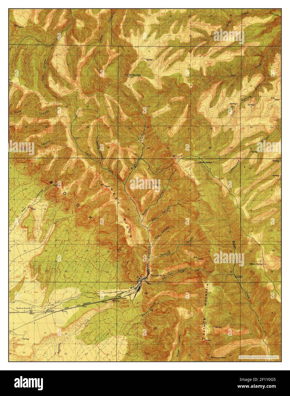 Map of sunnyside Cut Out Stock Images & Pictures - Alamy
