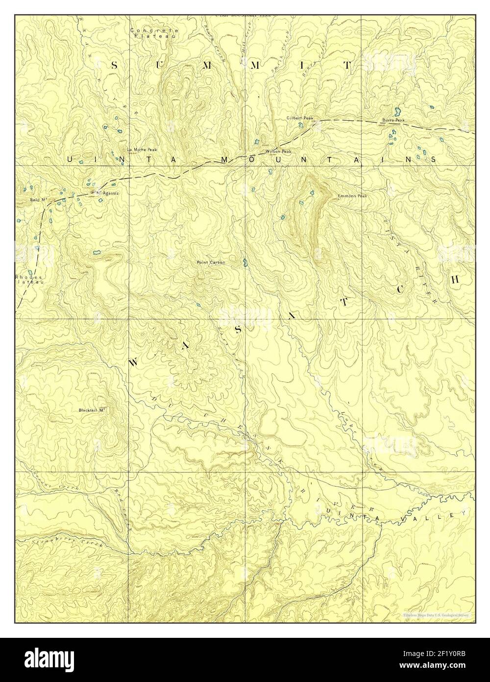 Uinta, Utah, map 1885, 1:250000, United States of America by Timeless ...