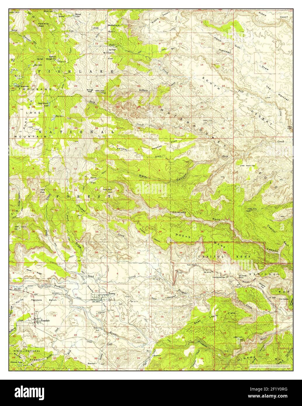 Map of torrey utah hi-res stock photography and images - Alamy