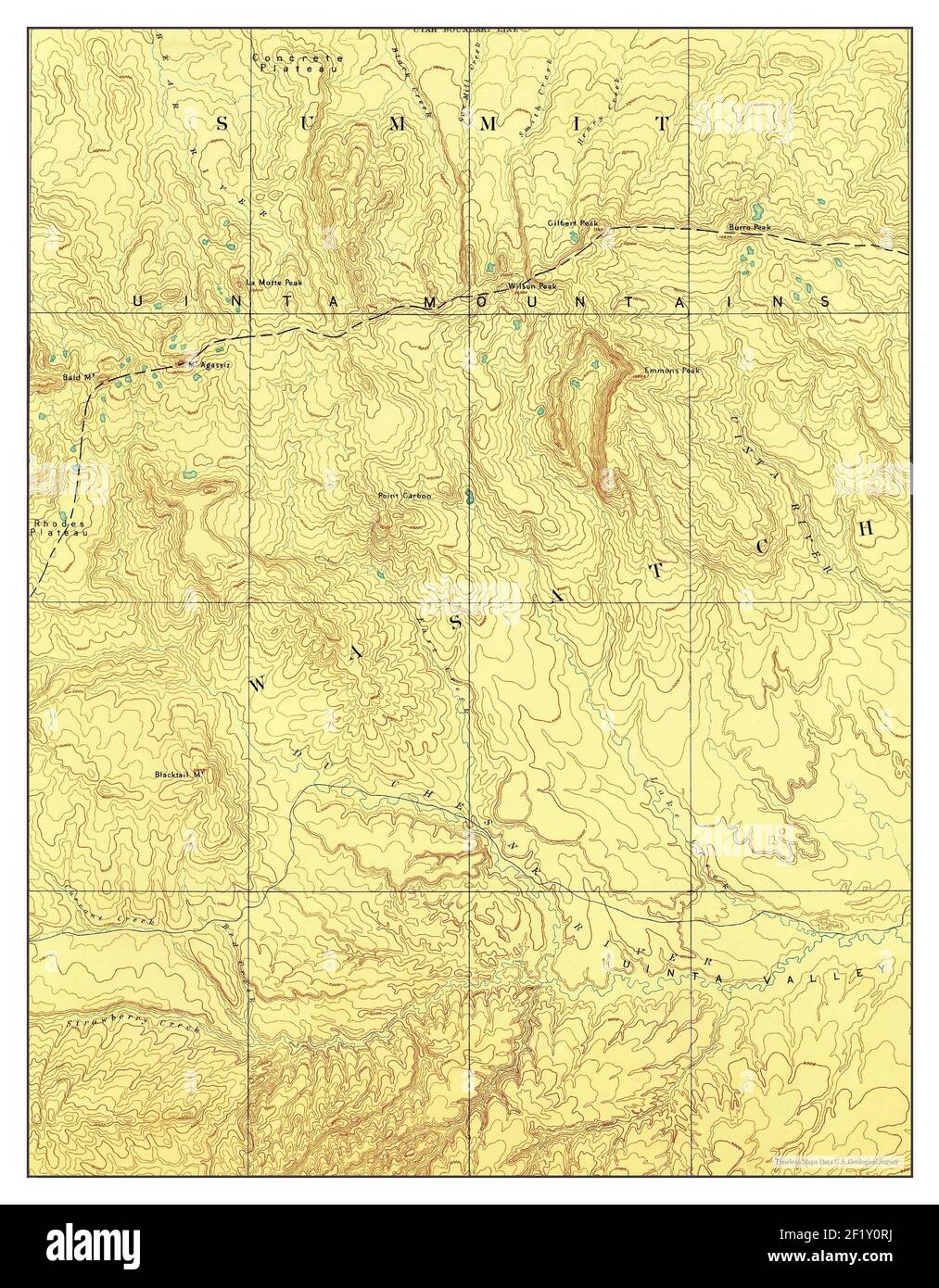 Uinta, Utah, map 1885, 1:250000, United States of America by Timeless ...