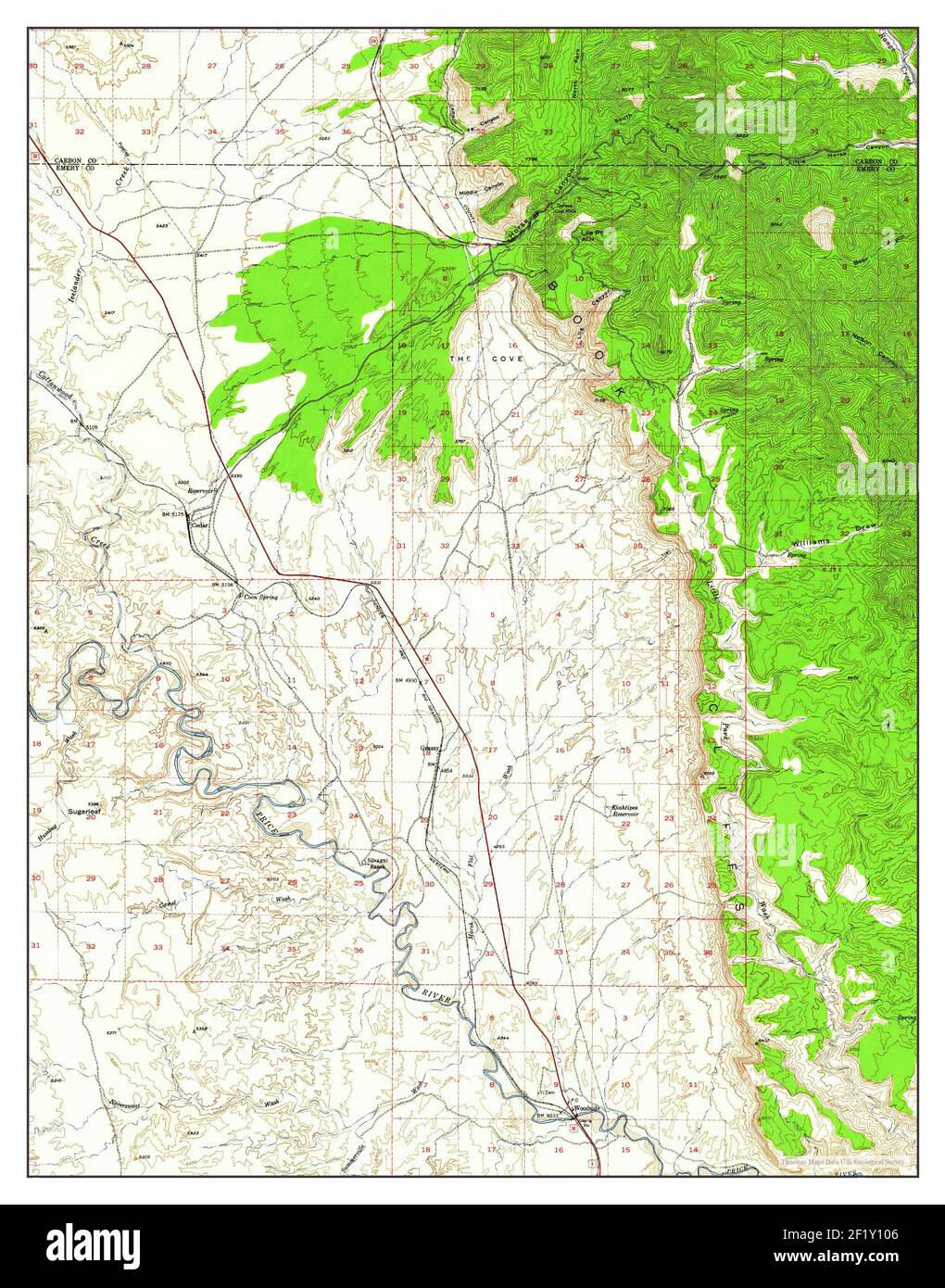 Woodside, Utah, map 1948, 1:62500, United States of America by Timeless ...
