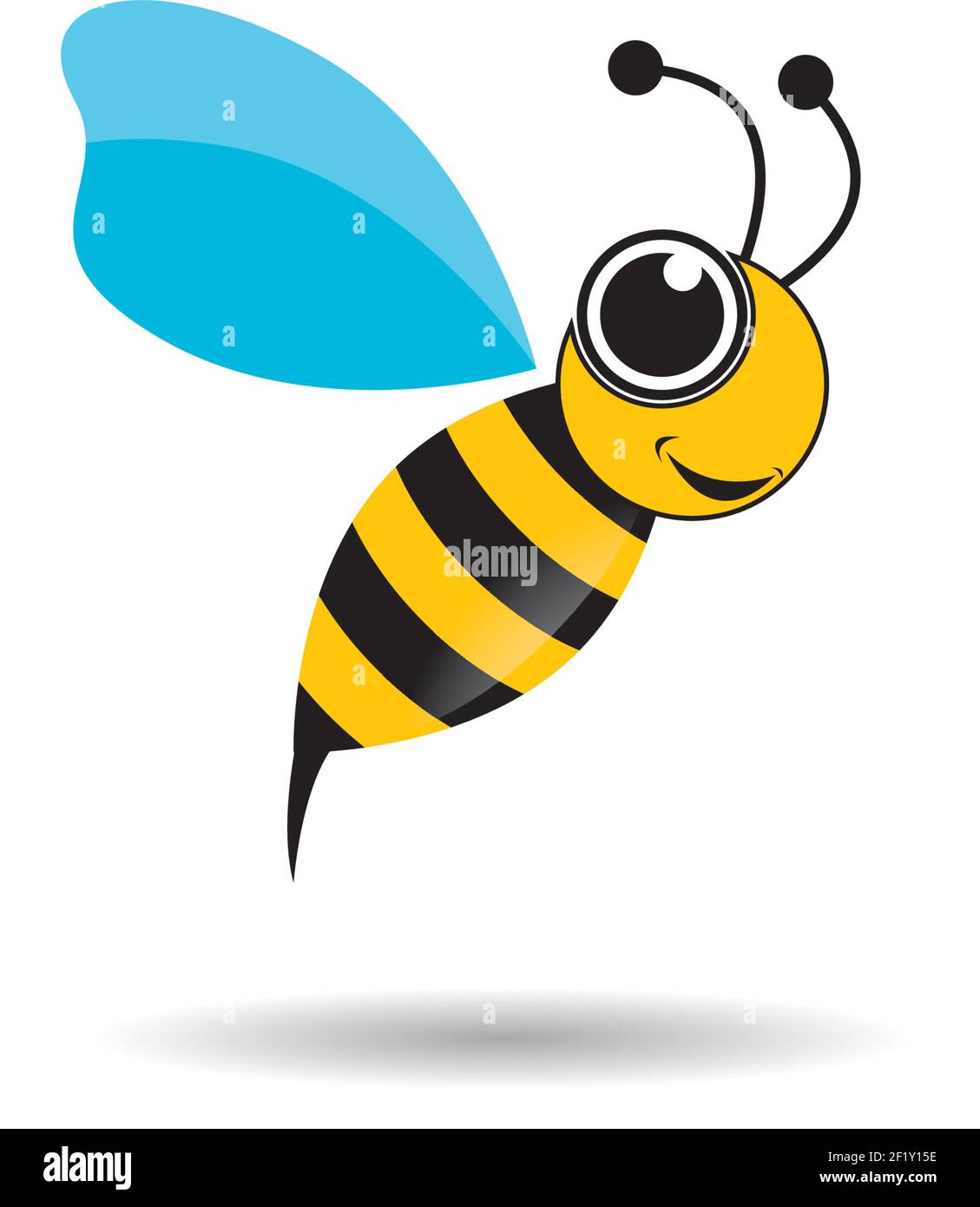Bee logo vector icon illustration design Stock Vector Image & Art - Alamy