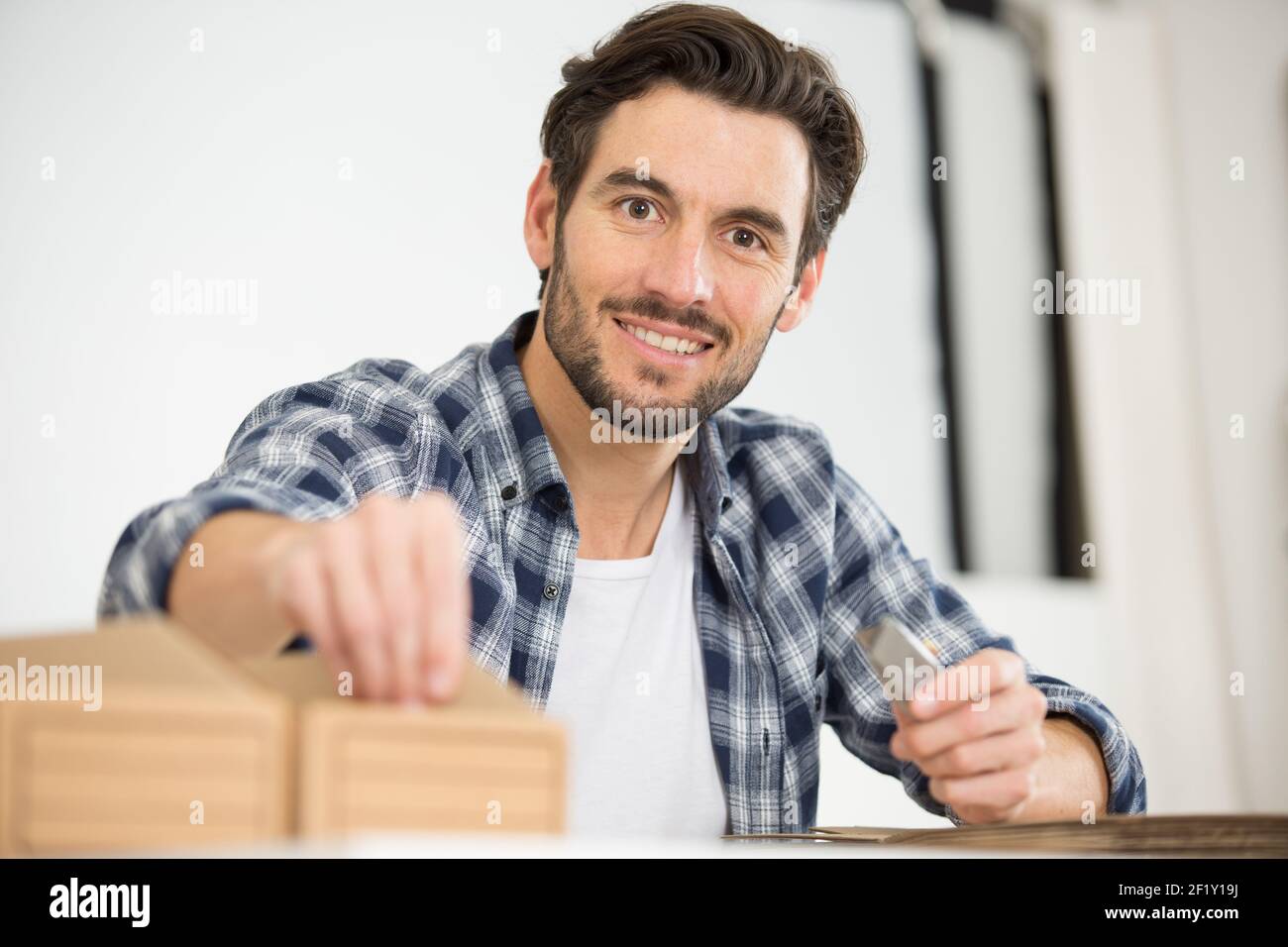 Unfolded boxes hi-res stock photography and images - Alamy
