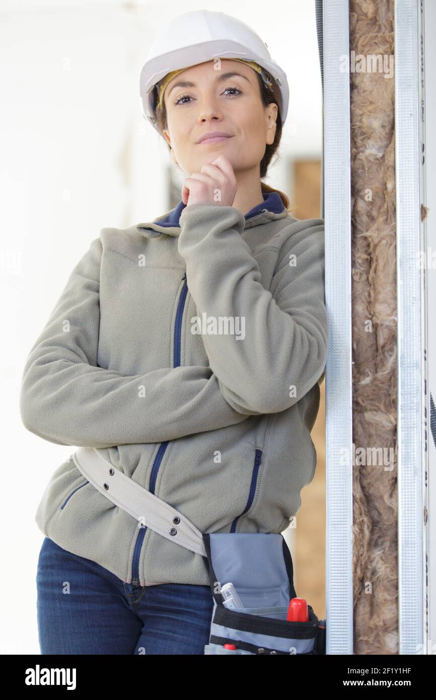Professional young carpenter lady hi-res stock photography and images ...
