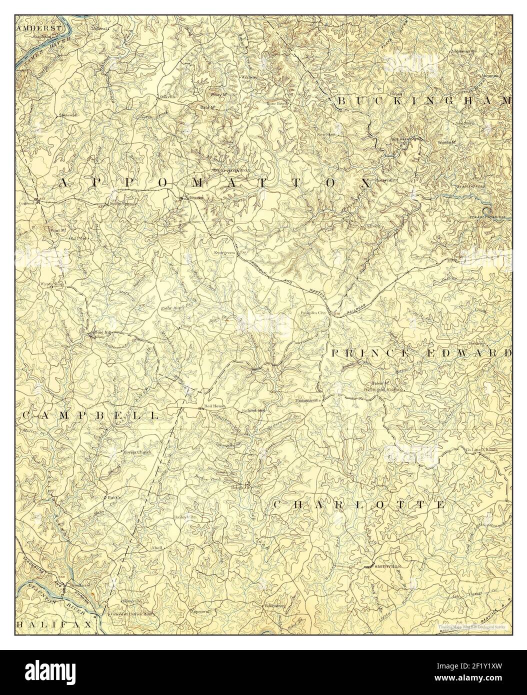 Map of appomattox virginia hi-res stock photography and images - Alamy