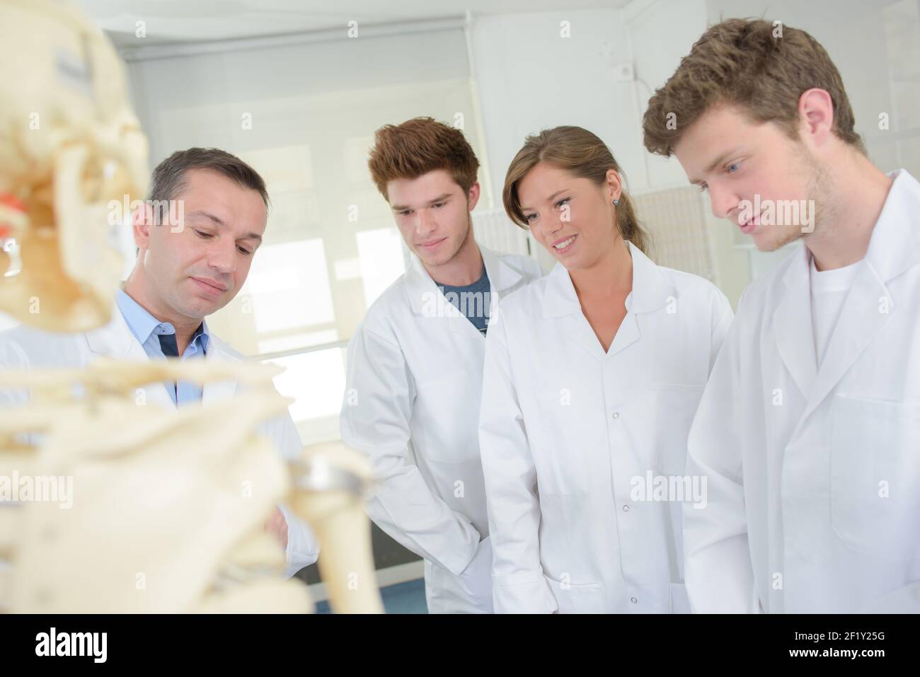 medical students and his teacher Stock Photo - Alamy