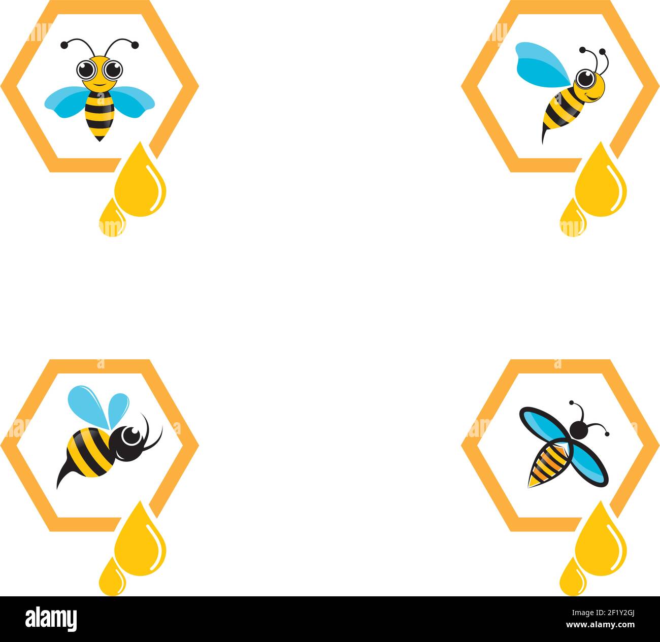 Bee logo vector icon illustration design Stock Vector Image & Art - Alamy