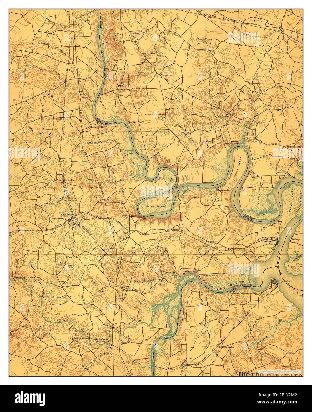 Map of hundred virginia Cut Out Stock Images & Pictures - Alamy