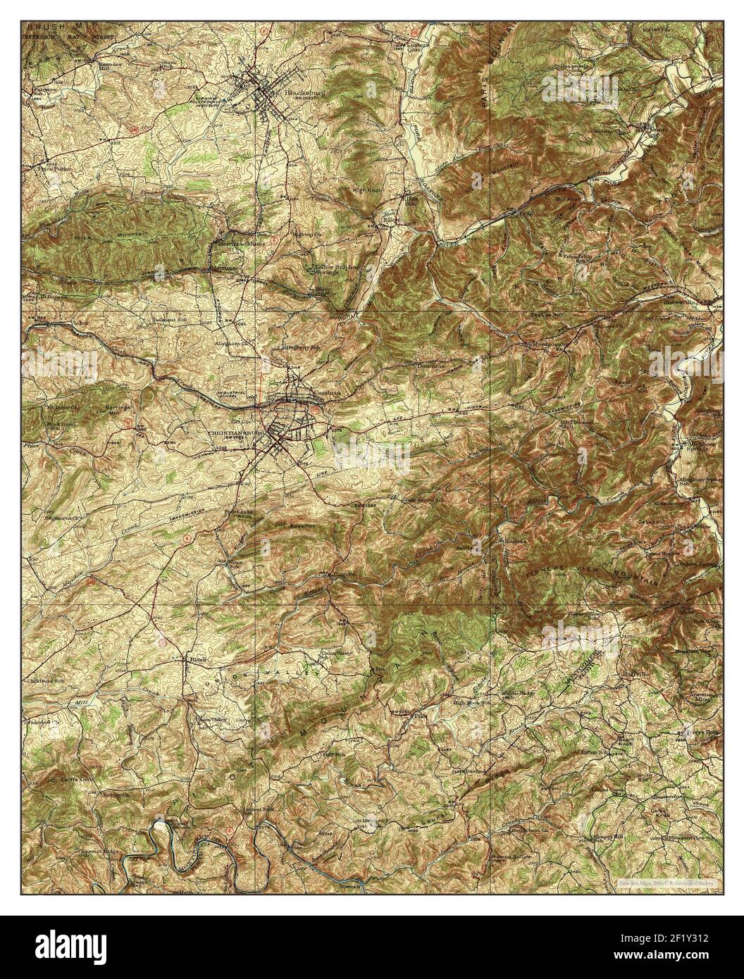 Blacksburg map hi-res stock photography and images - Alamy