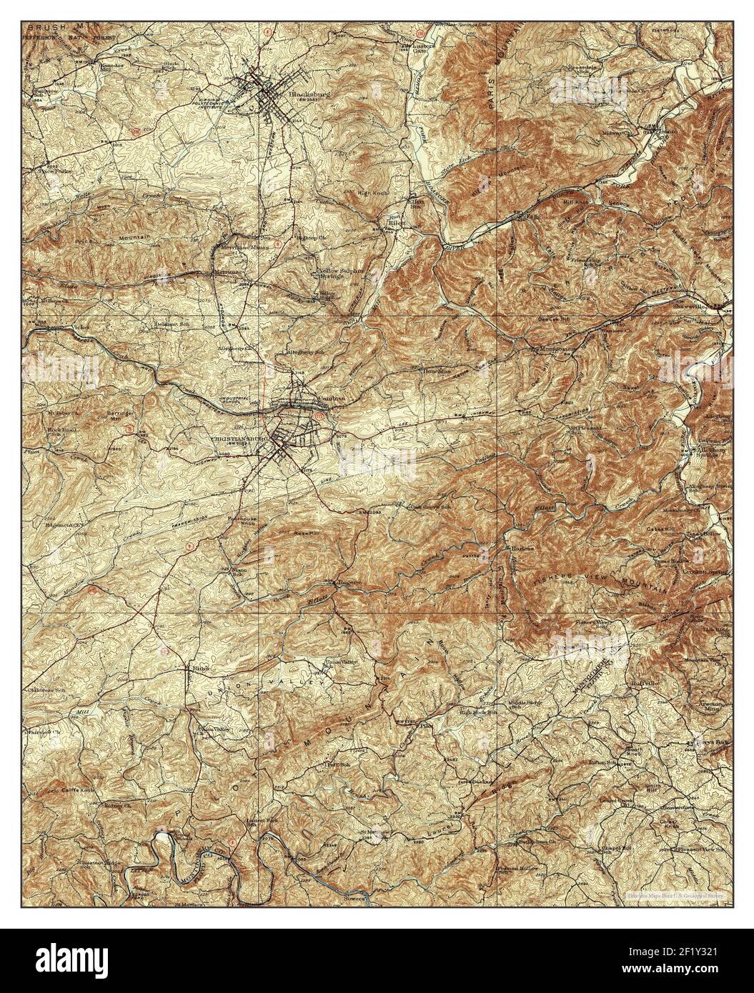 Blacksburg map hi-res stock photography and images - Alamy