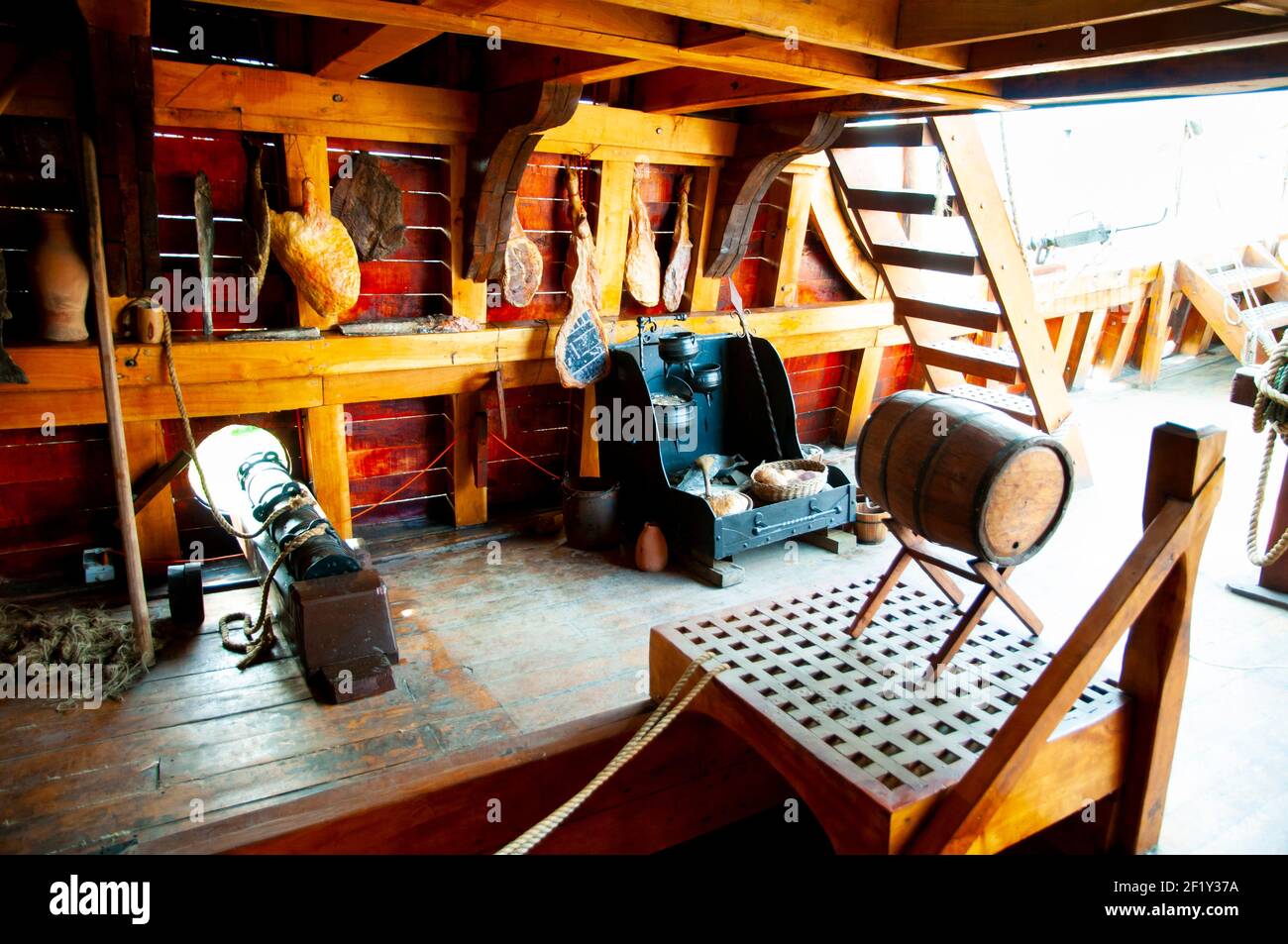 Cabin in Old Wooden Ship Stock Photo - Alamy