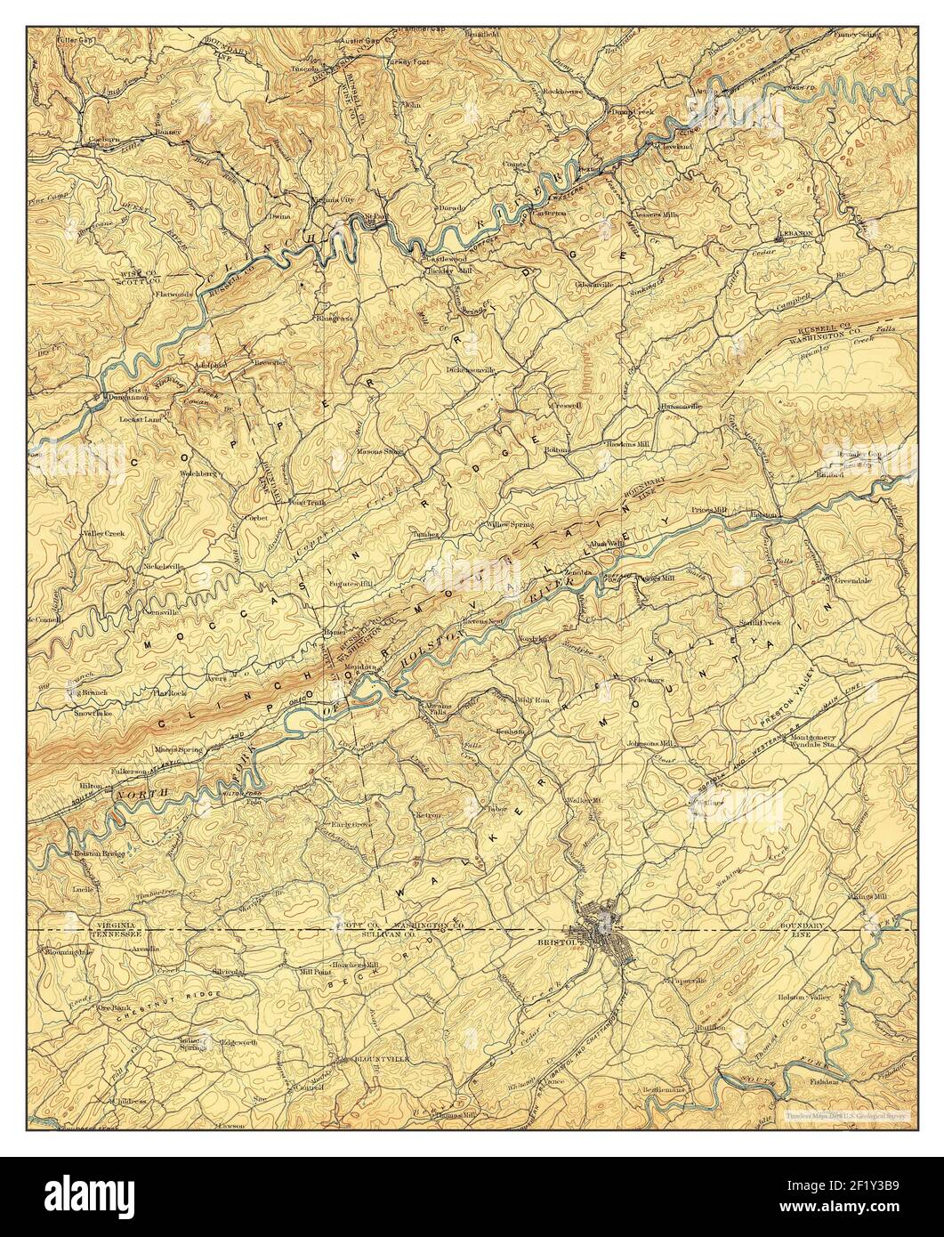 Bristol, Virginia, map 1902, 1:125000, United States of America by ...
