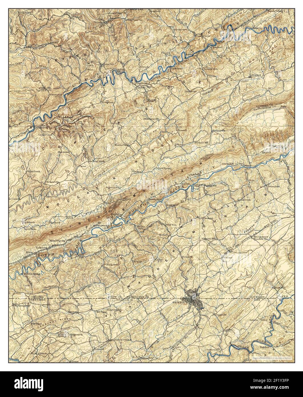 Bristol, Virginia, map 1902, 1:125000, United States of America by ...