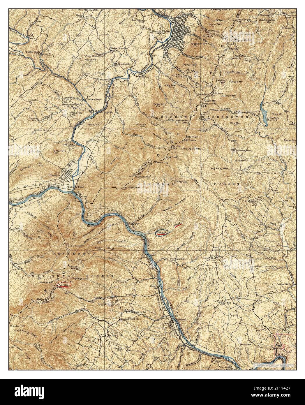 Buena Vista, Virginia, map 1939, 1:62500, United States of America by ...