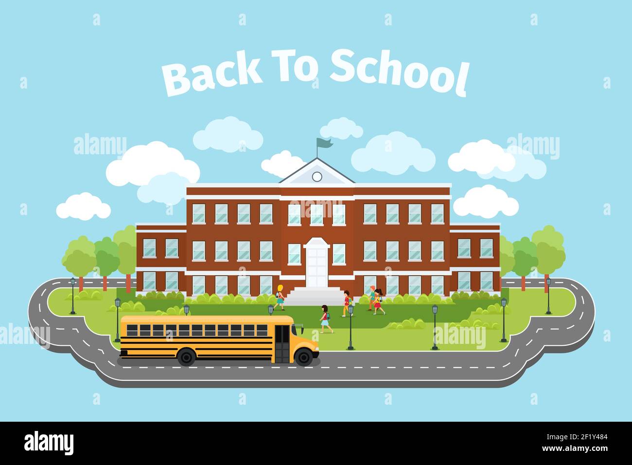 School Building Background Clipart