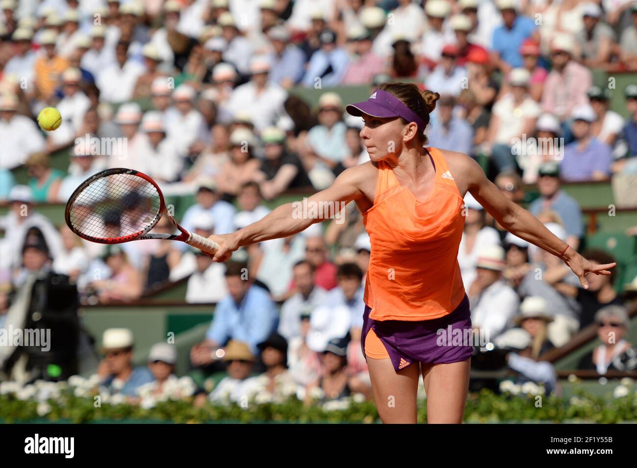 Simona Halep from Romania during the women final of the French Tennis ...