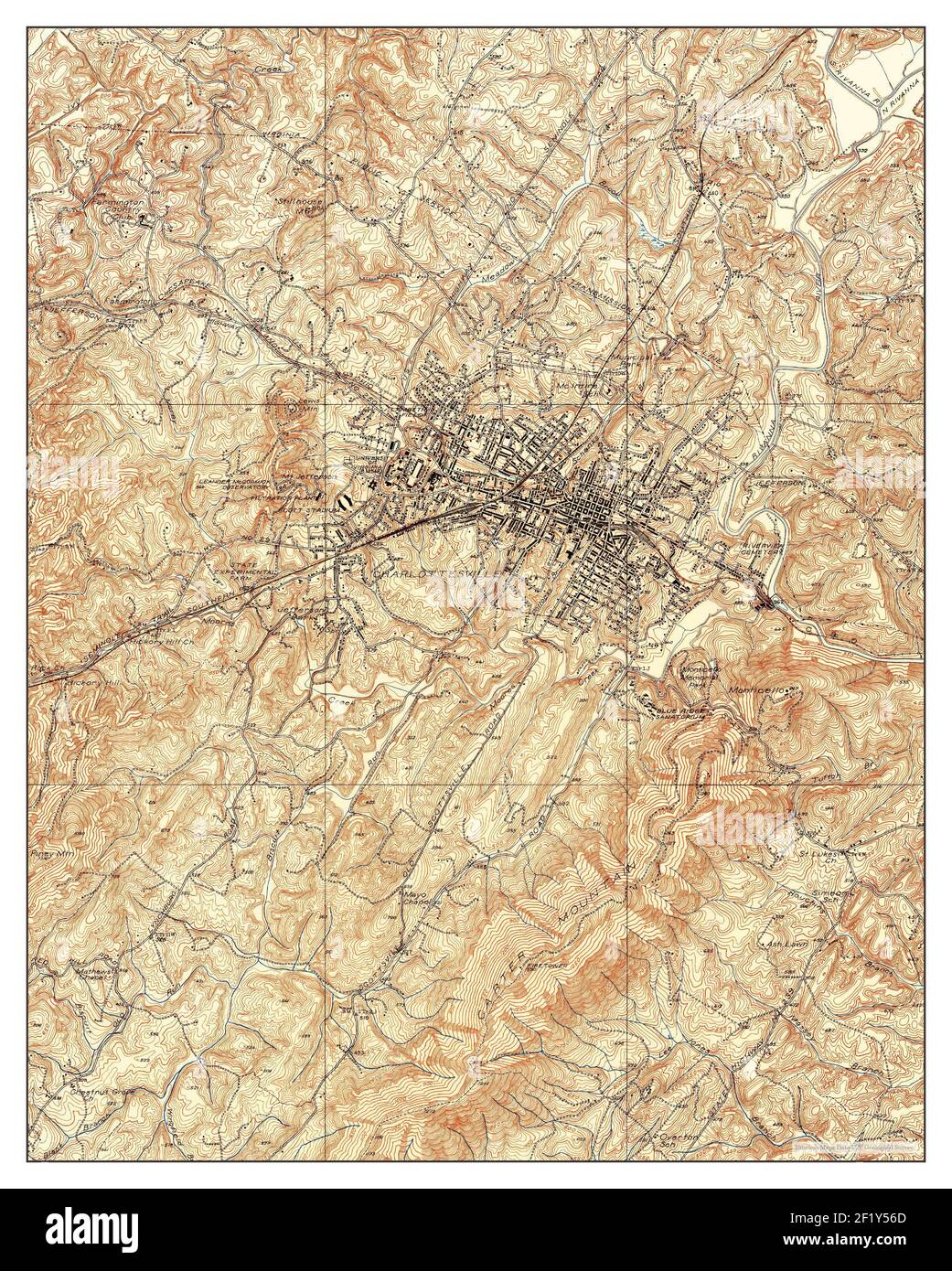 Charlottesville map Cut Out Stock Images & Pictures - Alamy