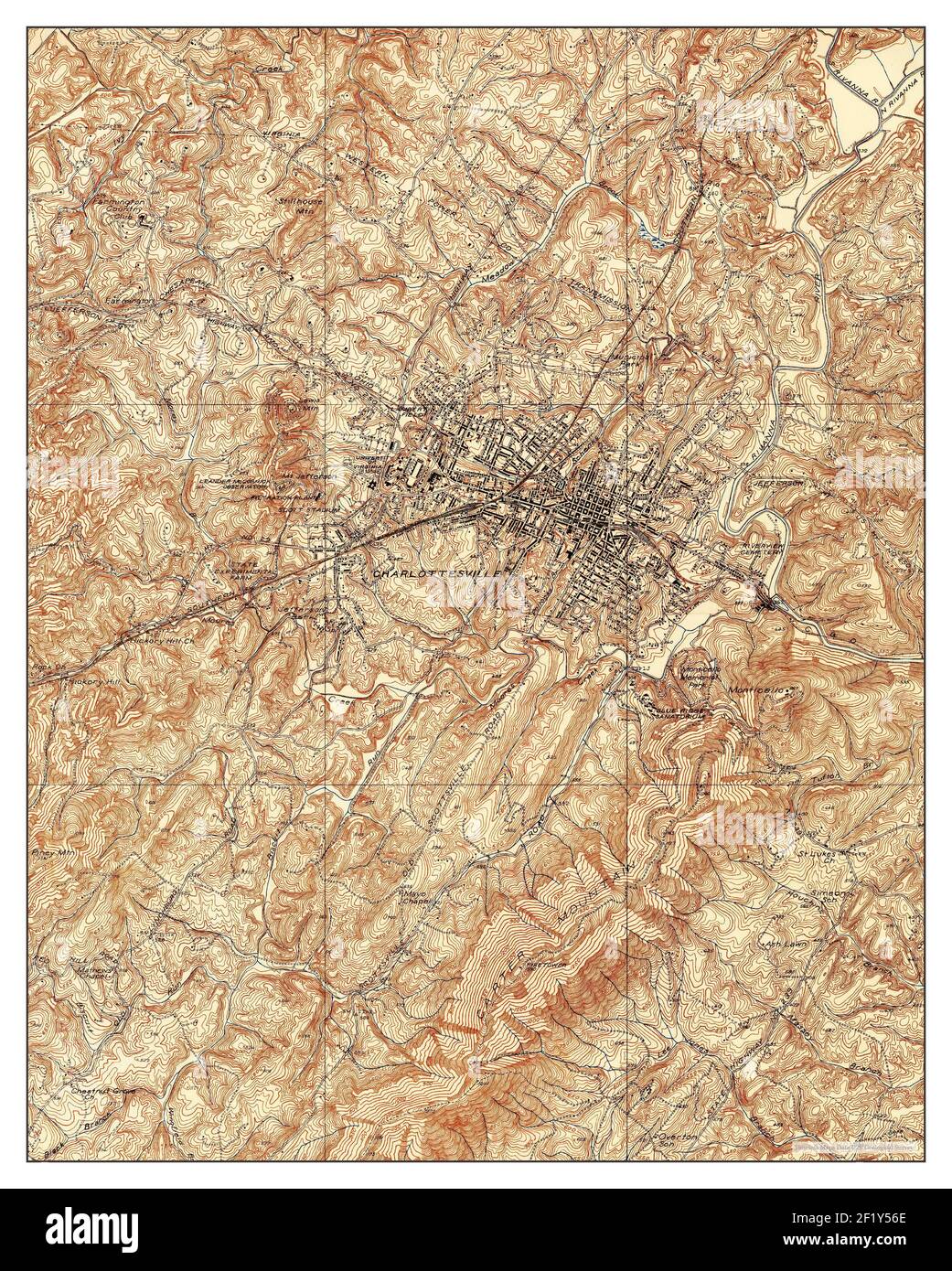 Charlottesville virginia map hi-res stock photography and images - Alamy