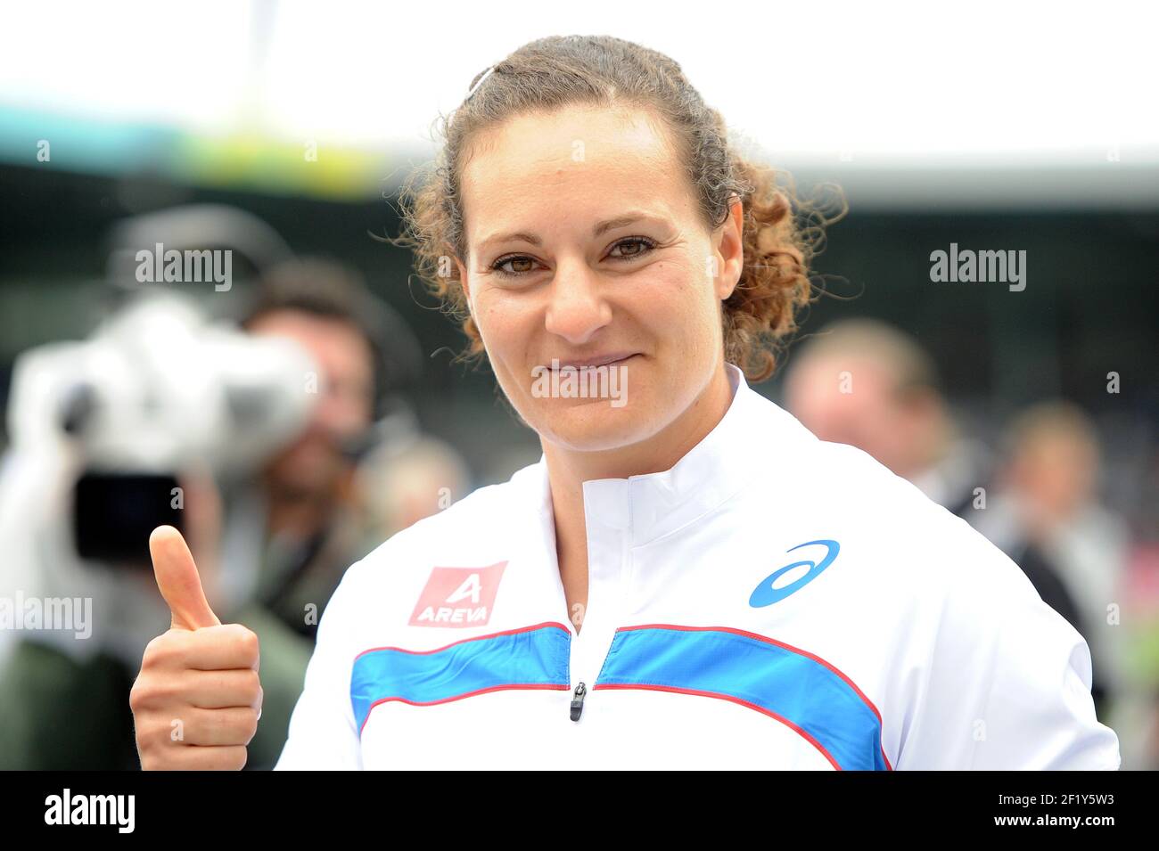 Melina Robert-Michon (FRA) competes on Discus Throw Women during the ...