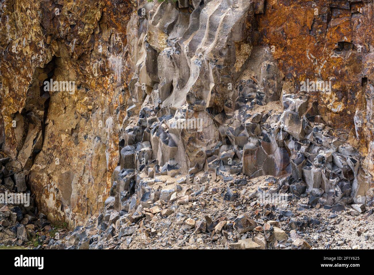 Basalt Pillars Geological Reserve, Ukraine Stock Photo - Alamy