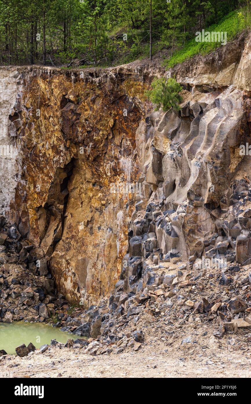 Basalt Pillars Geological Reserve, Ukraine Stock Photo - Alamy