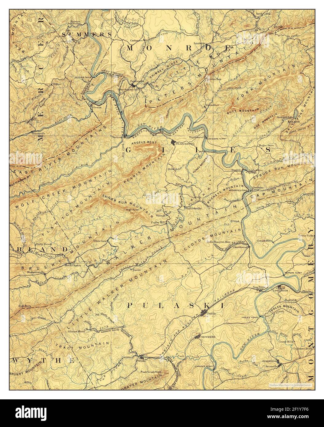 Dublin, Virginia, map 1891, 1:125000, United States of America by ...