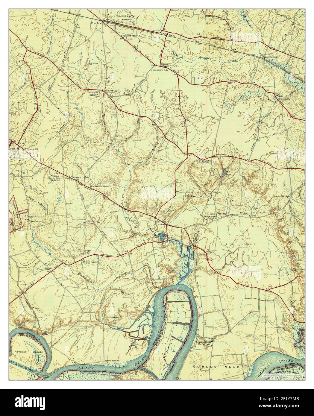 Dutch Gap, Virginia, map 1943, 1:31680, United States of America by ...