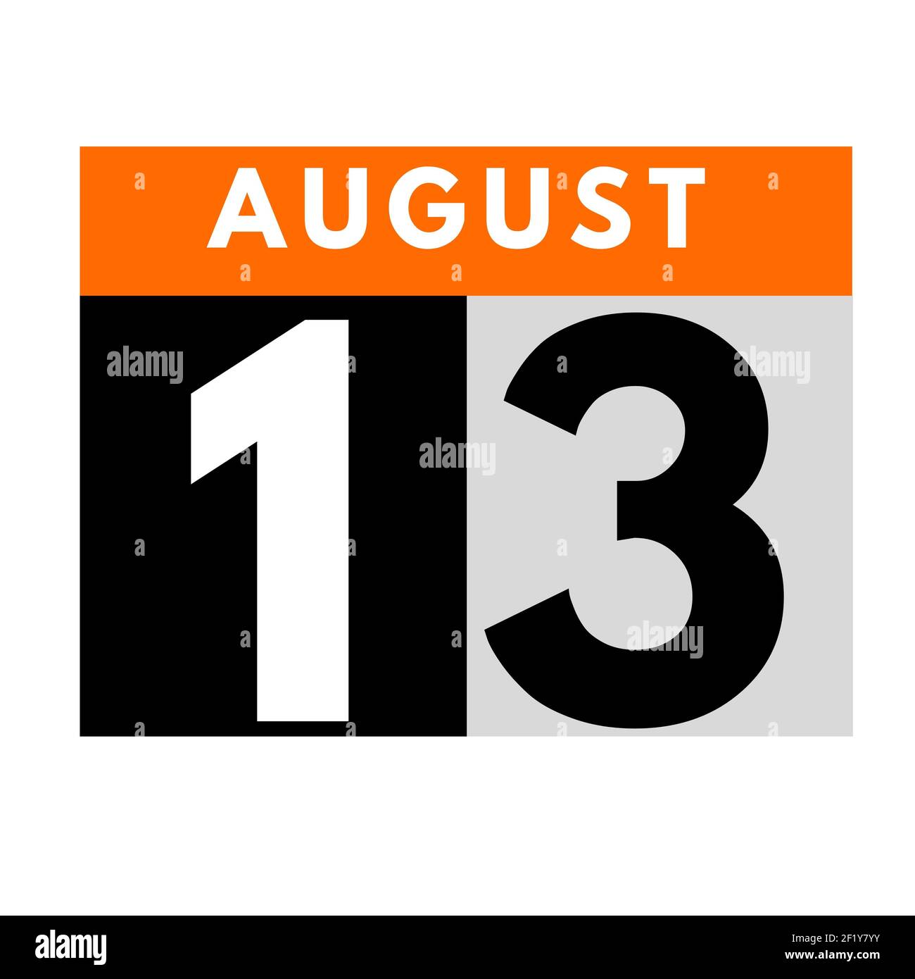 August 13 . flat daily calendar icon .date ,day, month .calendar for ... August 13 . flat daily calendar icon .date ,day, month .calendar for ...