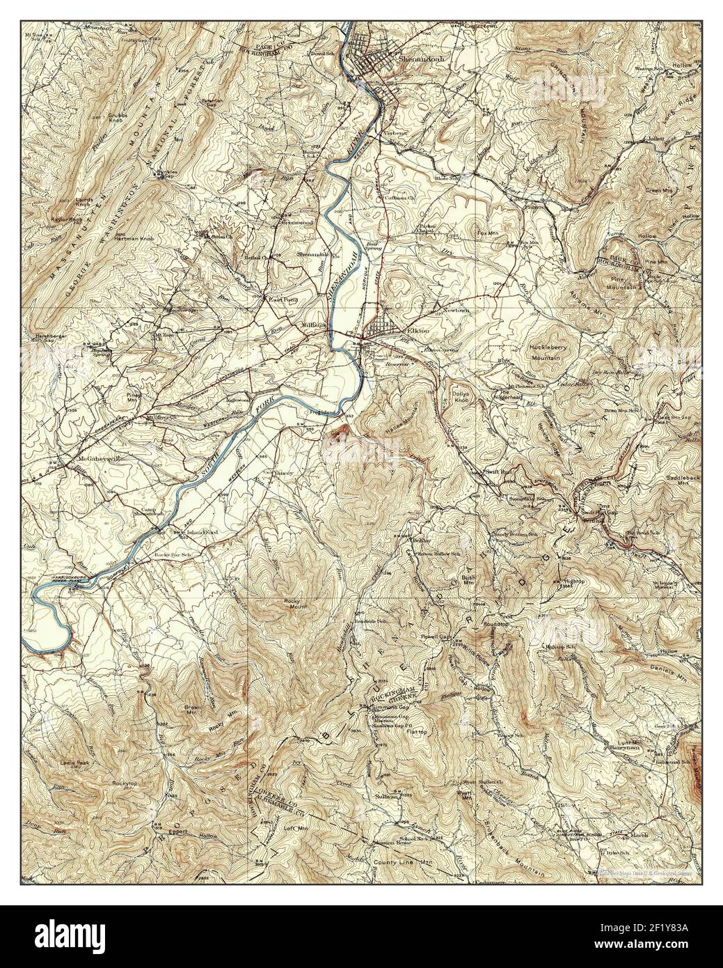 Elkton, Virginia, map 1937, 1:62500, United States of America by ...
