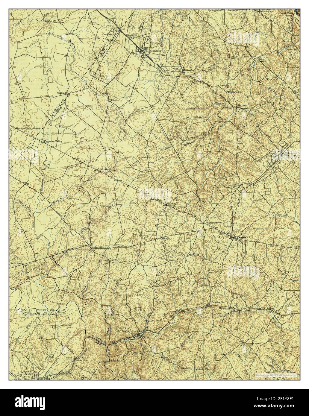 Fairfax county map hi-res stock photography and images - Alamy