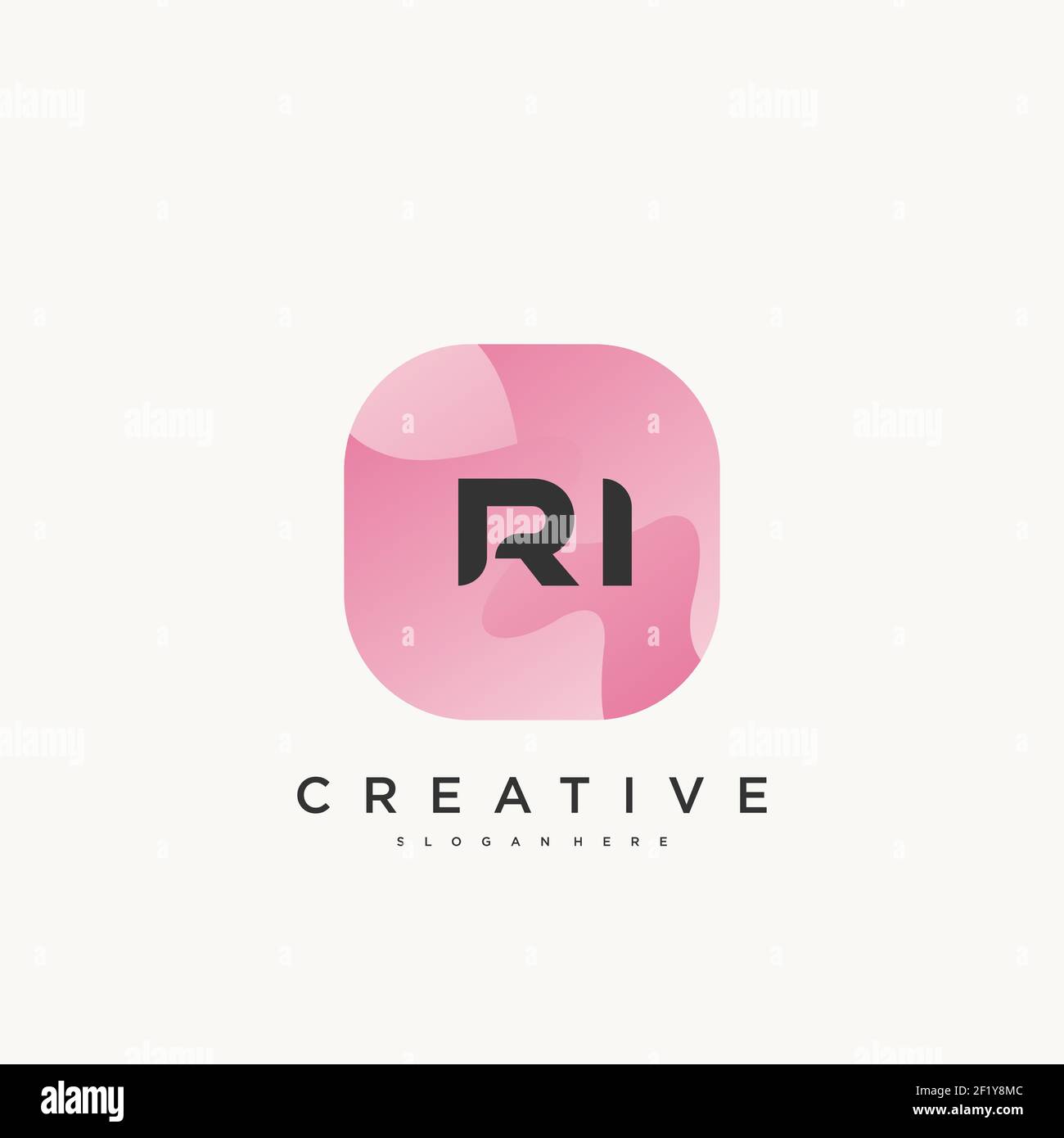 Ri letter logo design hi-res stock photography and images - Alamy