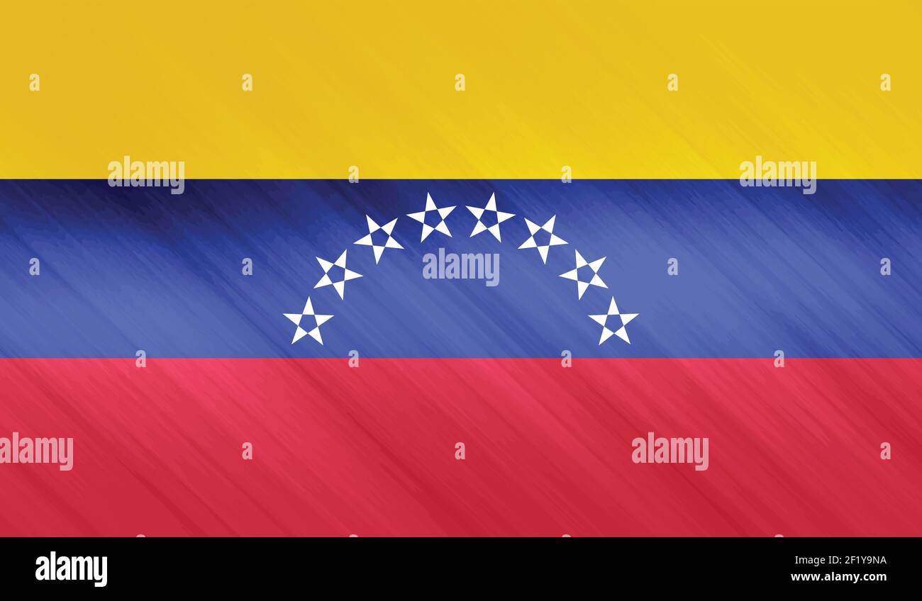 Venezuela flag with waving grunge texture. Vector background Stock ...